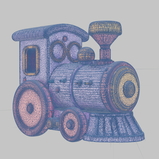 🚆 Toon Town style train・ STL File for 3D printing・Cults