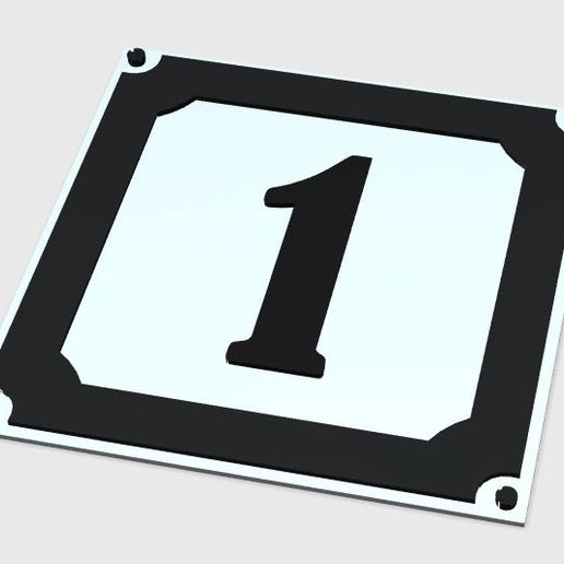 🏠 House number German style (V2) Hausnummer・Free 3D File for ・Cults