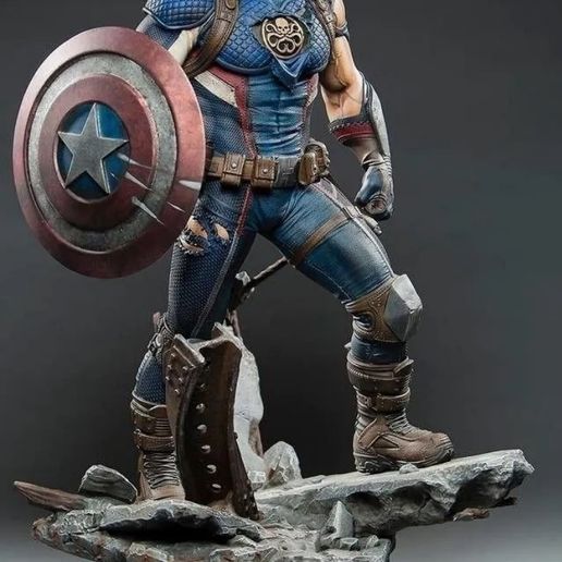 👾 Captain America・ STL File for 3D printing・Cults