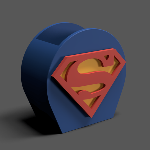 🦸‍♂️ Superman Pen Holder Organizer・ STL File for 3D printing・Cults