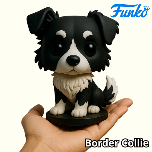 🐕 Border Collie - Pet Funko Pop・ STL File for 3D printing・Cults