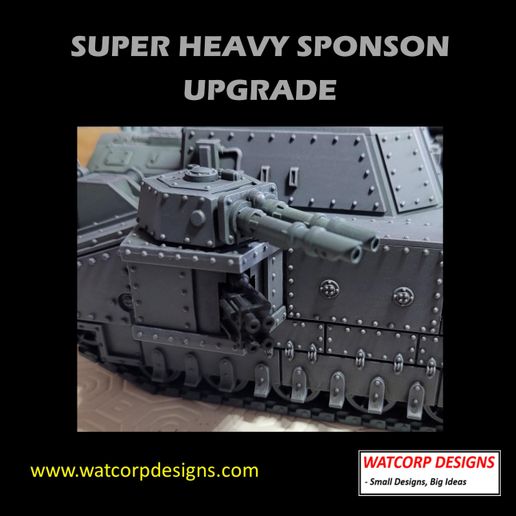 🎲 Upgraded Sponsons for Superheavy Tanks・ 3D File for 3D printing・Cults