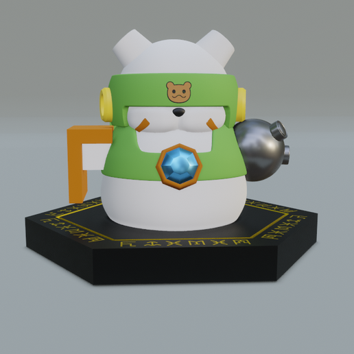 🧊 Digispirit Human Ice - Kumamon - Digimon・ STL File for 3D printing・Cults