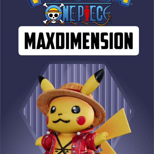 👾 Pokémon x One Piece Fusion – Pika D. Luffy Ful l- Size Figure・ 3D ...