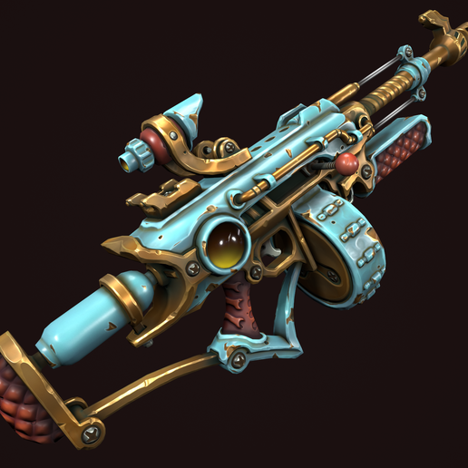 STL file Steampunk assault rifle 🎨 ・3D printer model to download・Cults