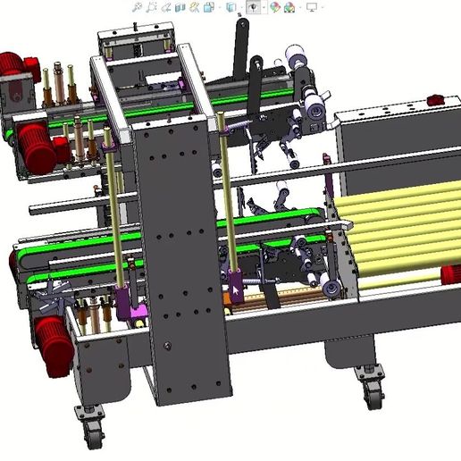 📦 3D CAD Model L-Type Carton Edge Sealer | High-Speed Corner Box ...