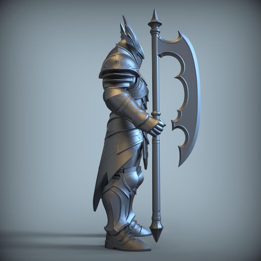 🎲 Armored Warrior STL – 3D Printable Fantasy Knight Miniature for ...
