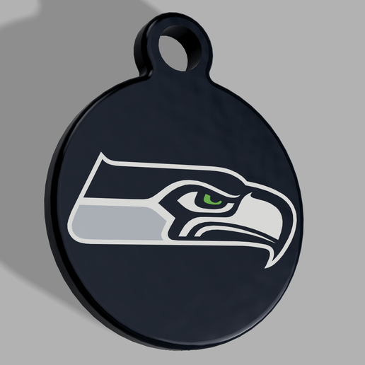 🗝️ NFL - Seattle Seahawks Keyring・ STL File for 3D printing・Cults