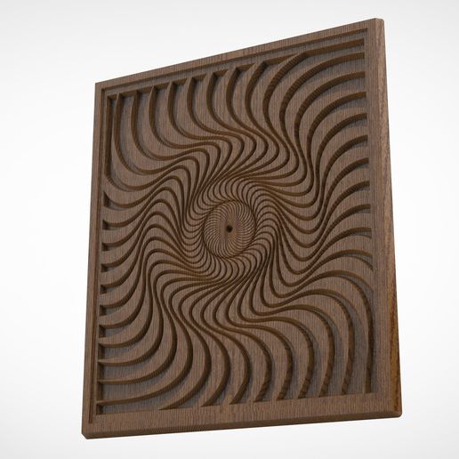 🌊 Wall Panel Decor "Optical illusion" waves from a drop png,dxf,svg,stl ...