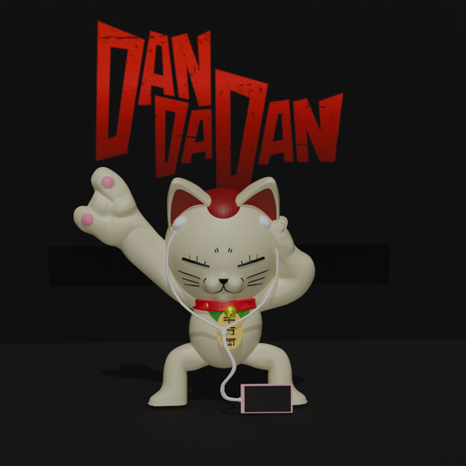 🐱 Dandadan Cat Turbo Granny・Archivo STL para Impresión 3D・Cults
