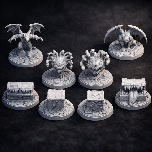 🎲 Dungeon Monsters — Iconic Classics Miniatures Pack (8 Variants) DND ...