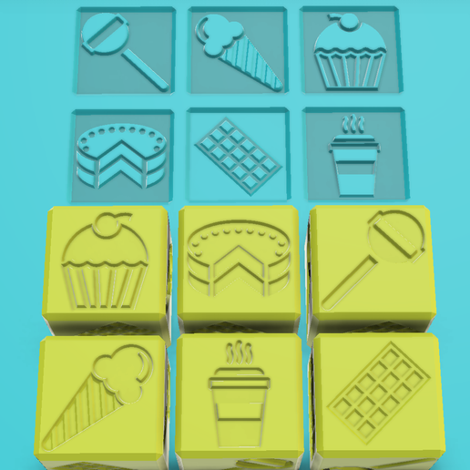 🍬 Educational Sweet Candy /Stamp Cube for playdough and sensory play ...