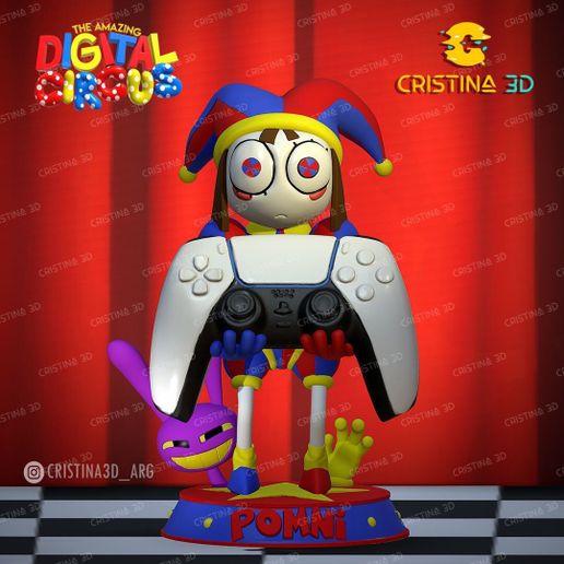 OBJ file DIGITAL CIRCUS, POMNI, JAX, CONTROLLER HOLDER 🎪 ・3D printer ...