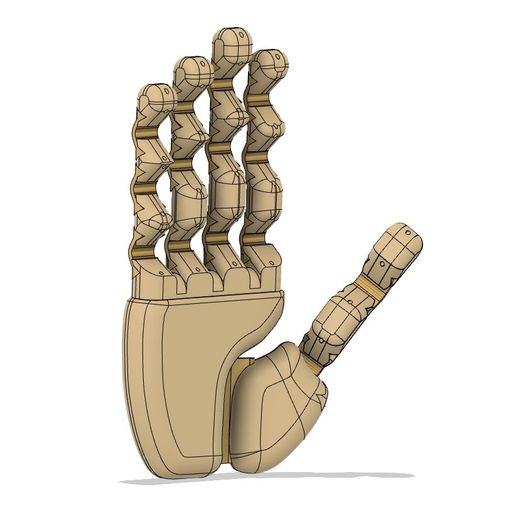 🤖 robot hand, modular robotic hand・ STL File for ・Cults