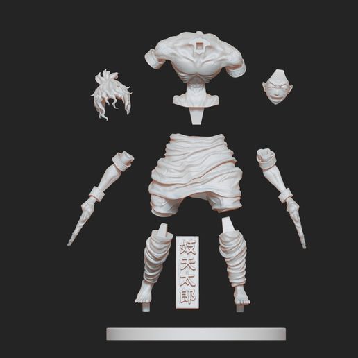 🎨 Gyutaro 3D Fan Art Model Demon Slayer・ OBJ File for 3D printing・Cults