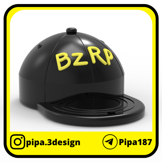 STL file Grinder bizarrap cap 🧢 ・Template to download and 3D print・Cults