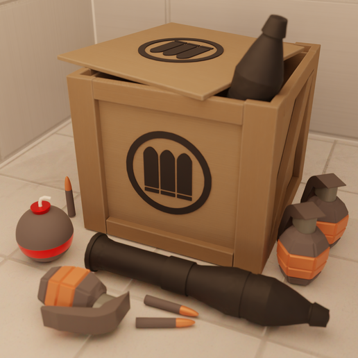 💣 TF2 Large ammo crate・ 3D File for ・Cults