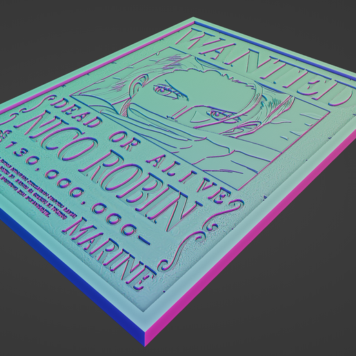 💬 nico robin wanted poster - one piece・ STL File for 3D printing・Cults