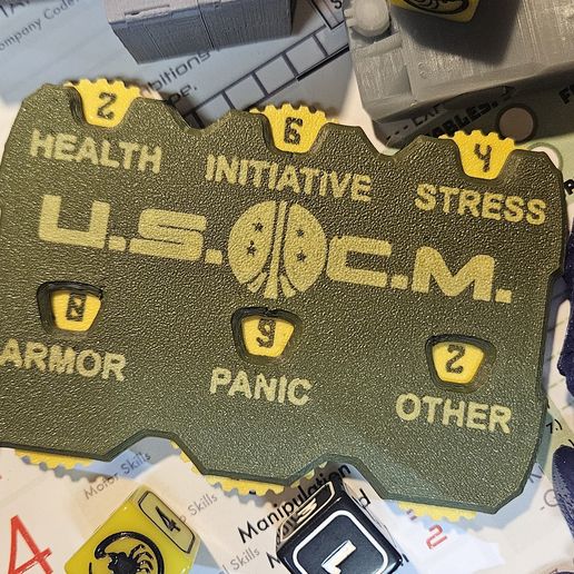 👽 Clicking Dial Tracker for Alien RPG 1.0・ 3D File for 3D printing・Cults