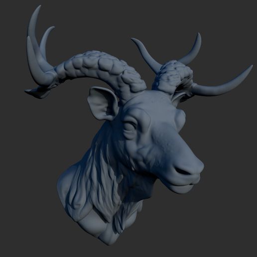 👤 Markhor Head Bust 3D Model - Bust STL Printable・ STL File for 3D ...