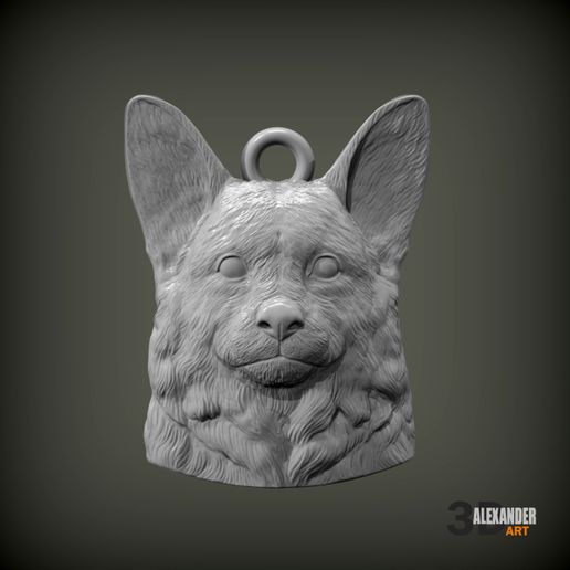 🗿 Cardigan Corgi head relief 3D print model・ STL File for 3D printing・Cults