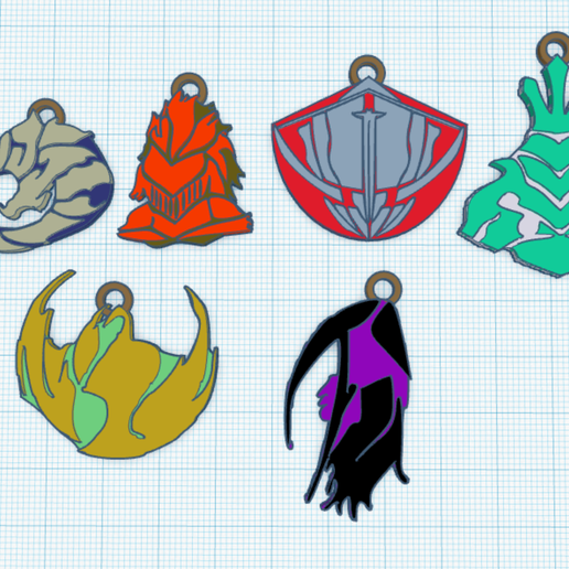6 key rings for leveling only 💥💥・ STL File for ・Cults