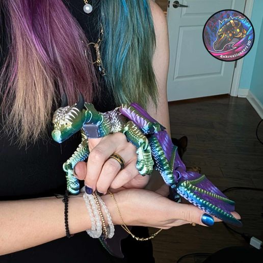 🐉 Flexi Dragon Finger Arm Puppet・ STL File for 3D printing・Cults