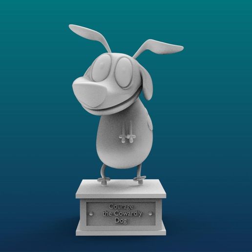 🐕 Courage the Cowardly Dog Cartoon Figure Print – 3D Printer・ 3D File ...
