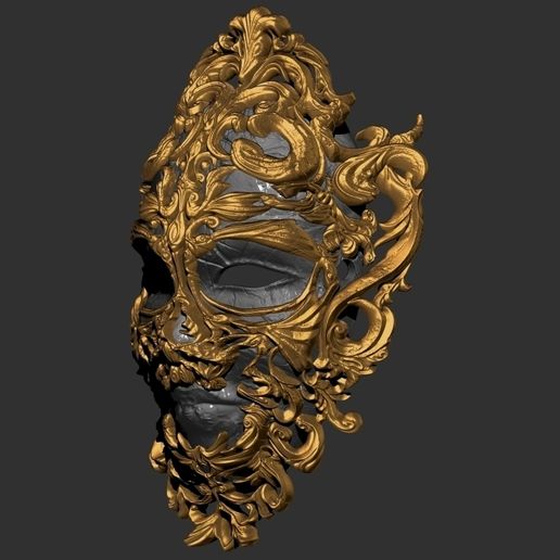 💐 Death's Embrace Masquerade Mask・ STL File for 3D printing・Cults