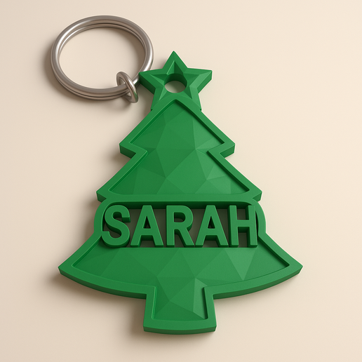 🎄 Christmas Tree Keychain in the name of sarah・ STL File for 3D ...