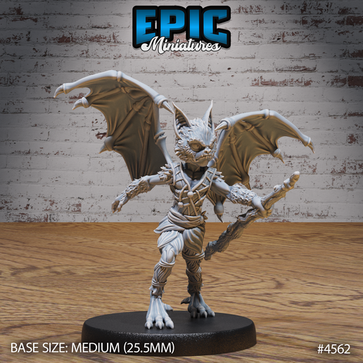 🦇 Bat Folk Warrior ‧ DnD Miniature ‧ Tabletop Miniatures ‧ Gaming ...
