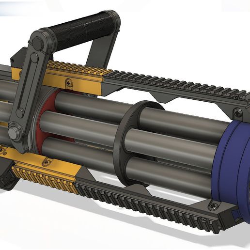 🔫 Imperial Rotary Cannon - 3D Print Files・ 3D File for ・Cults