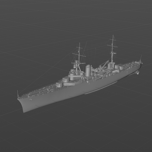 🚢 Цифровая модель французского крейсера Friant・Бесплатный OBJ для 3D ...