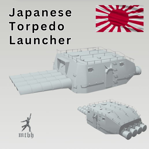 🇯🇵 Japanese Warship Torpedo Launcher・ STL File for 3D printing・Cults