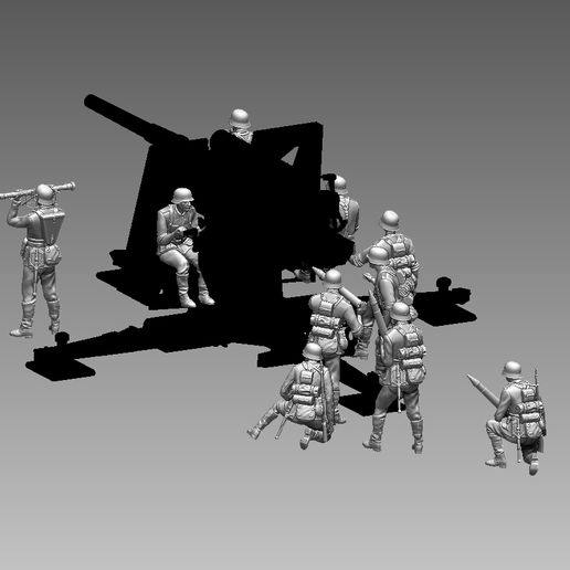 🫡 german soldier artillery・ STL File for 3D printing・Cults