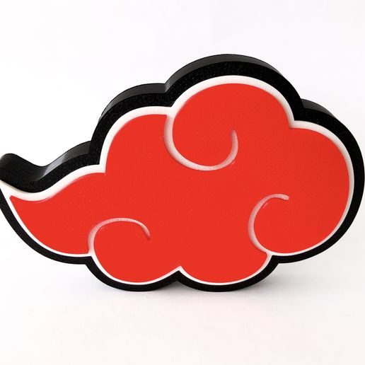 ☁️ AKATSUKI CLOUD - AKATSUKI LOGO・ 3MF File for 3D printing・Cults