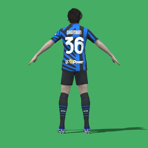 3D file 3D Rigged Matteo Darmian Inter Milan 2025 🏈 ・Model to download ...