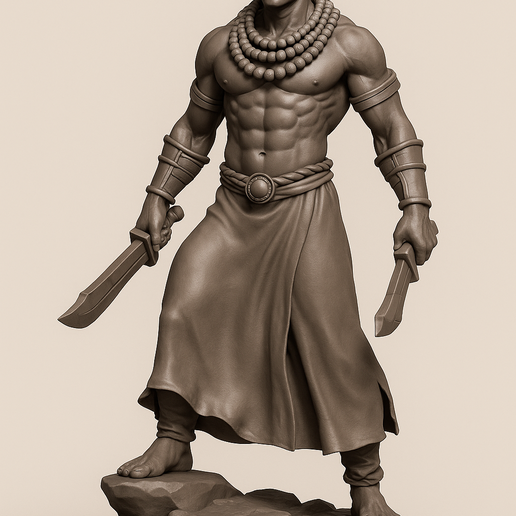 👽 Ogum - African Warrior 3D・ STL File for 3D printing・Cults
