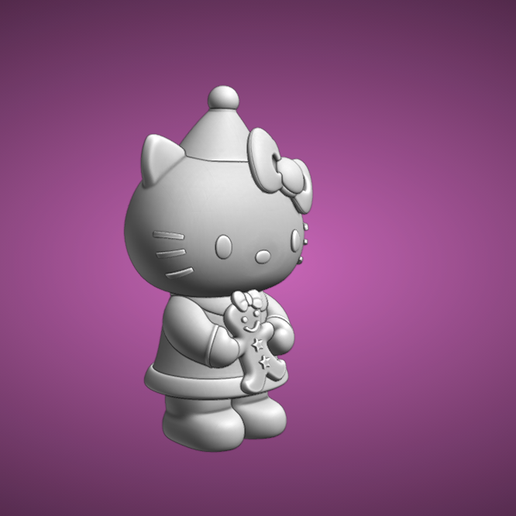 👋 Hello Kitty Christmas Special V2・ STL File for 3D printing・Cults