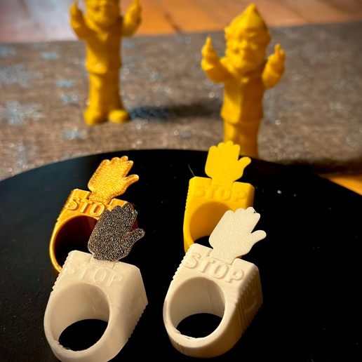 💍 Middle finger ring, "anti-weapon"・Free 3MF File for 3D printing・Cults