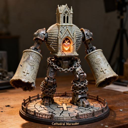 🎨 Cathedral Marauder 3D Print - Gothic Mech STL Figurine・ 3D File for ...
