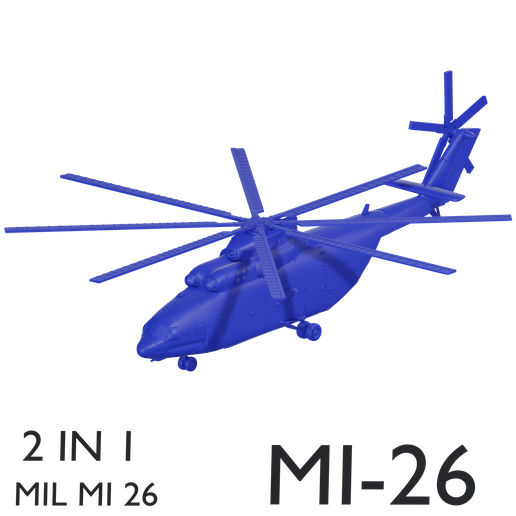 🚁 MIL MI 26 HELICOPTER・ STL File for 3D printing・Cults