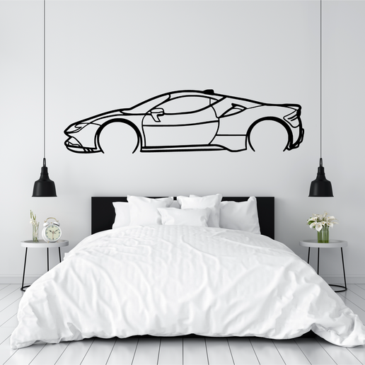 STL file Ferrari SF90 Stradale 2D Art/ Silhouette 🎨 ・3D printer model ...