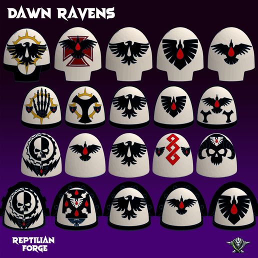 🐦 DAWN RAVEN SHOULDERS・ 3D File for 3D printing・Cults