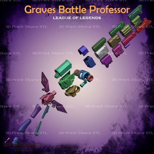 3D file Battle Professor Graves Skin LOL league of legends - Fan Art 3D ...