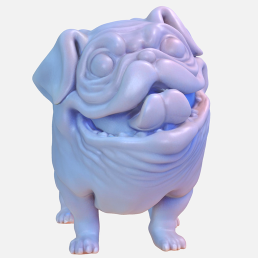 3MF file short funny bulldog 🐕 ・3D printing idea to download・Cults