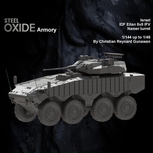 🇮🇱 Israel IDF Eitan 8x8 IFV NAMER turret configuration・ STL File for 3D printing・Cults