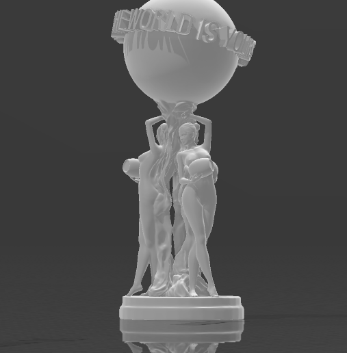 STL file Scarface The World is Yours 3D Sculpture 🗺️ ・3D printable model to download・Cults