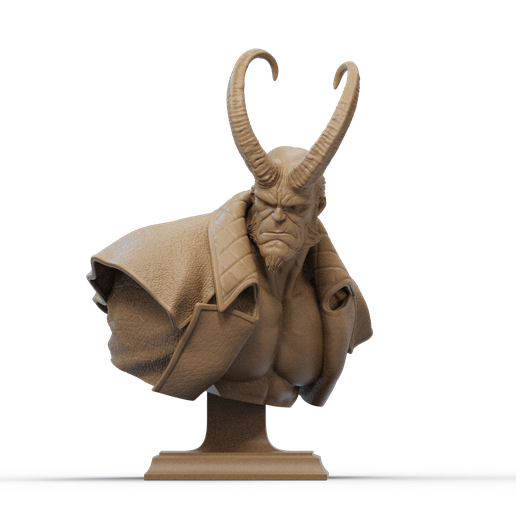 👤 Hellboy Bust 3D Print・ STL File for 3D printing・Cults
