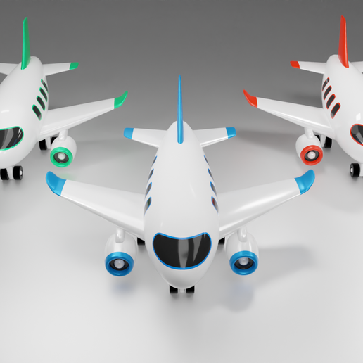 🛩️ Toy Airplane with Articulated Wheels (Multicolour 3D Printable)・ STL ...